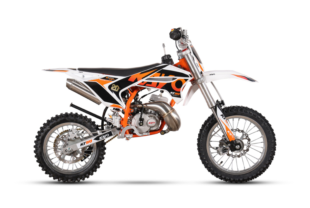 Populær 50cc Kayo KT50 2-takts Mini Crosser til børn fra 7-10 år