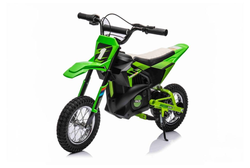 Grøn El Dirt Bike Crosser til børn på 250W - Topfart 22 km/t.