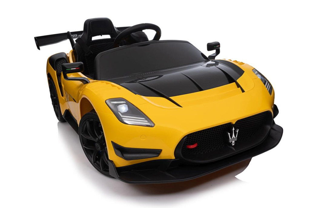 Gul Maserati MC20 GT2 elbil - Italiensk stil og luksus til børn